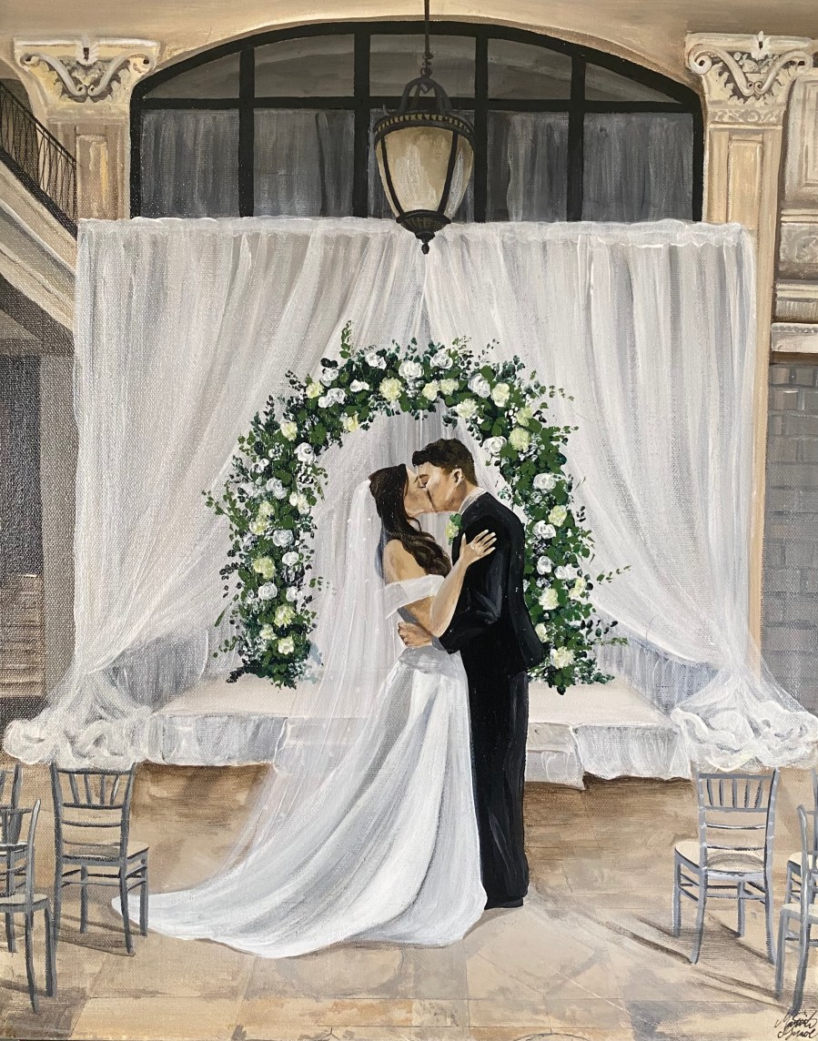 Live Wedding Painting | St Louis, MO – Mariah Grace Originals | Live ...